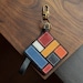Piet Mondrian Leather Charm, Handmade Geometric Art Bag Charm, Leather Handbag/purse Charm ...