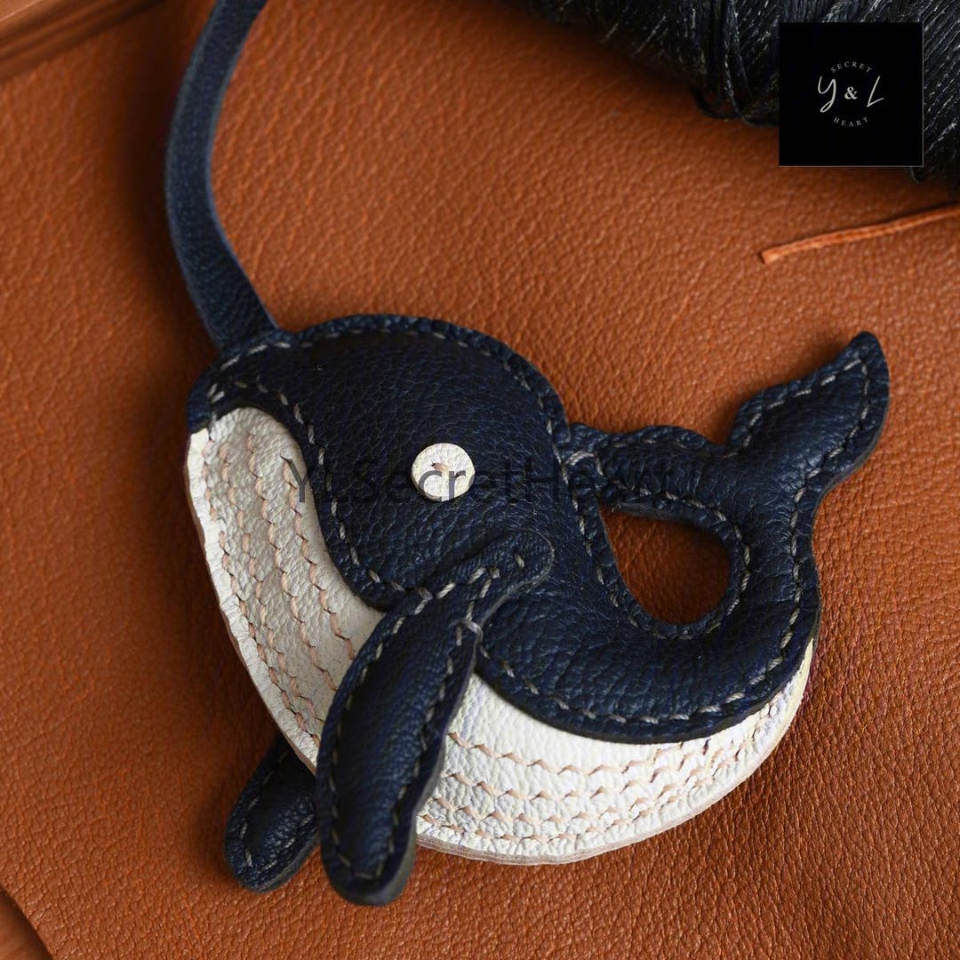 Leather Whale Charm, Whale Bag Charm, Cute Whale Leather Handbag and ...