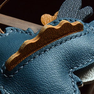 Leather Dragon Bag Charm, Handmade Leather Chinese Dragon Charm ...