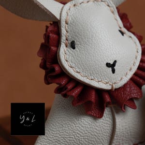 Leather Rabbit Charm, Rabbit Bag Charm, Cute Rabbit Leather Handbag ...