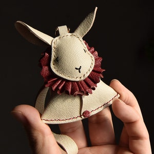 Leather Rabbit Charm, Rabbit Bag Charm, Cute Rabbit Leather Handbag ...