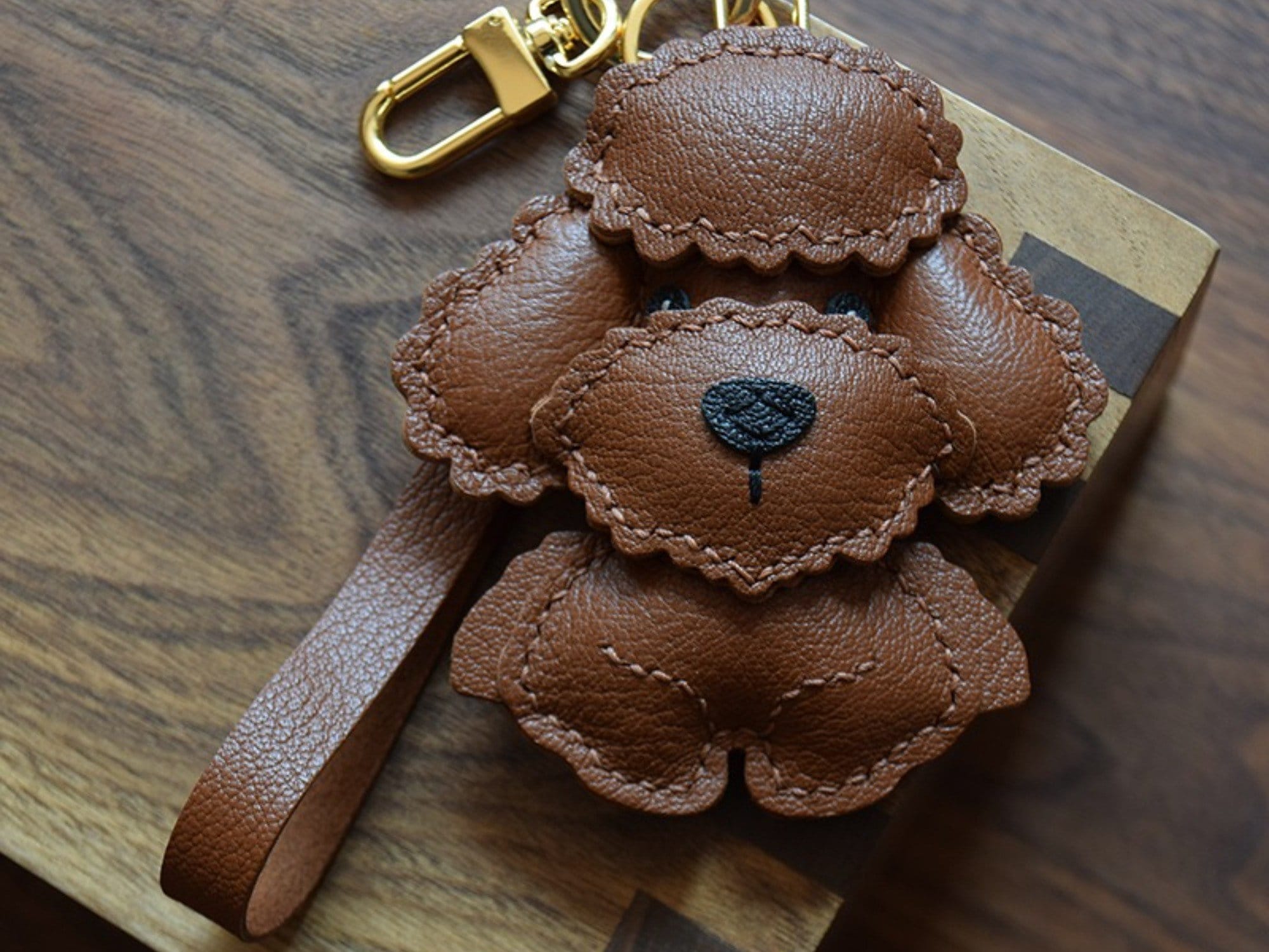 Leather Poodle Bag Charm Handmade Poodle Charm Cute Poodle - Etsy