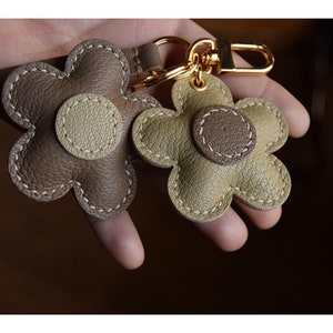 Leather Flower Charm, Handmade Floral Charm, Cute Flower Leather ...