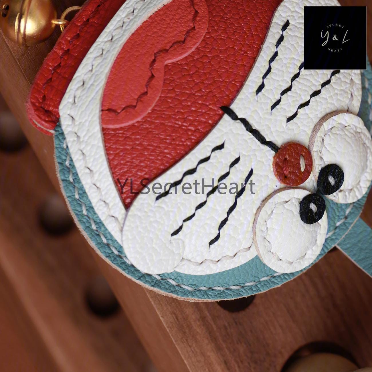 Leather Doraemon Bag Charm, Handmade Doraemon Charm, Cute Doraemon ...
