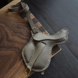 Leather Saddle Charm, Saddle Bag Charm, Cute Saddle Leather Handbag and Purse Charm, Saddle ...