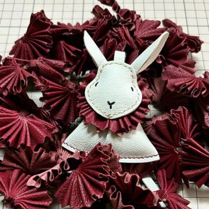 Leather Rabbit Charm, Rabbit Bag Charm, Cute Rabbit Leather Handbag ...