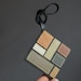 Piet Mondrian Leather Charm, Handmade Geometric Art Bag Charm, Leather Handbag/purse Charm ...