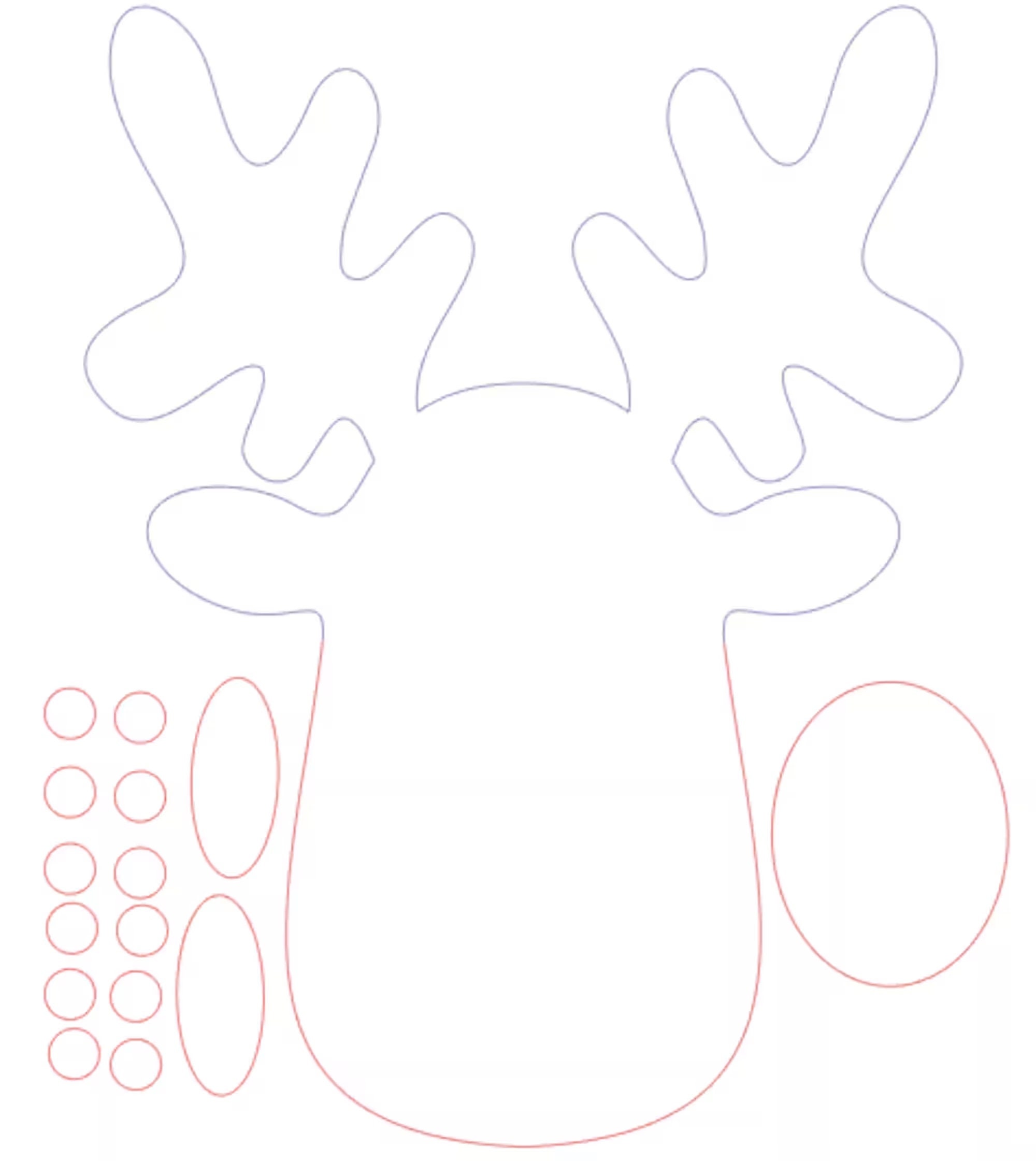 20 Inch Reindeer Door Hanger SVG File for Glowforge Laser Cutter ...