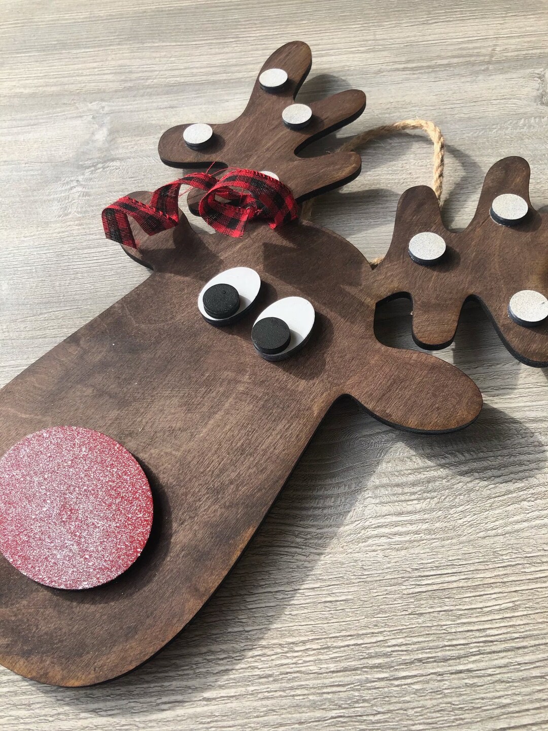 20 Inch Reindeer Door Hanger SVG File for Glowforge Laser Cutter ...