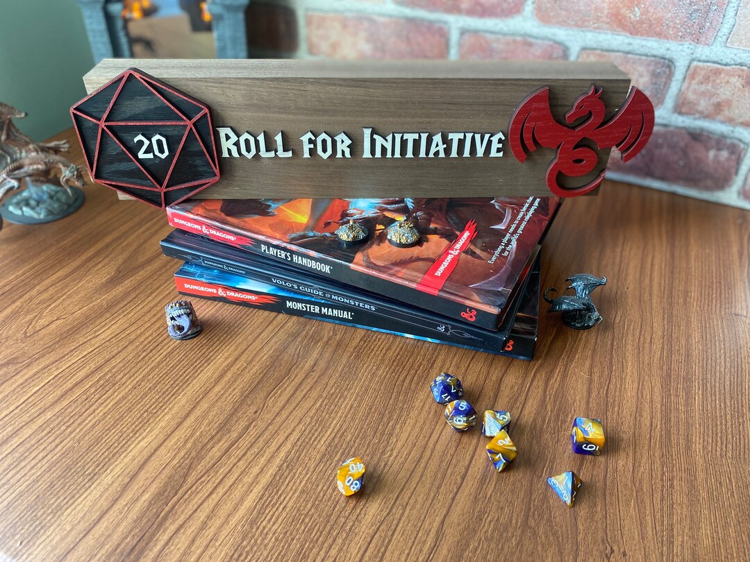 D20 Sign - Lasercut Walnut Sign for Tabletop Role Playing Game Lovers ...