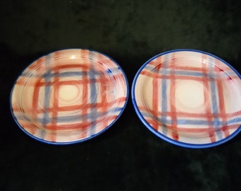 Red Calico Plates - Etsy