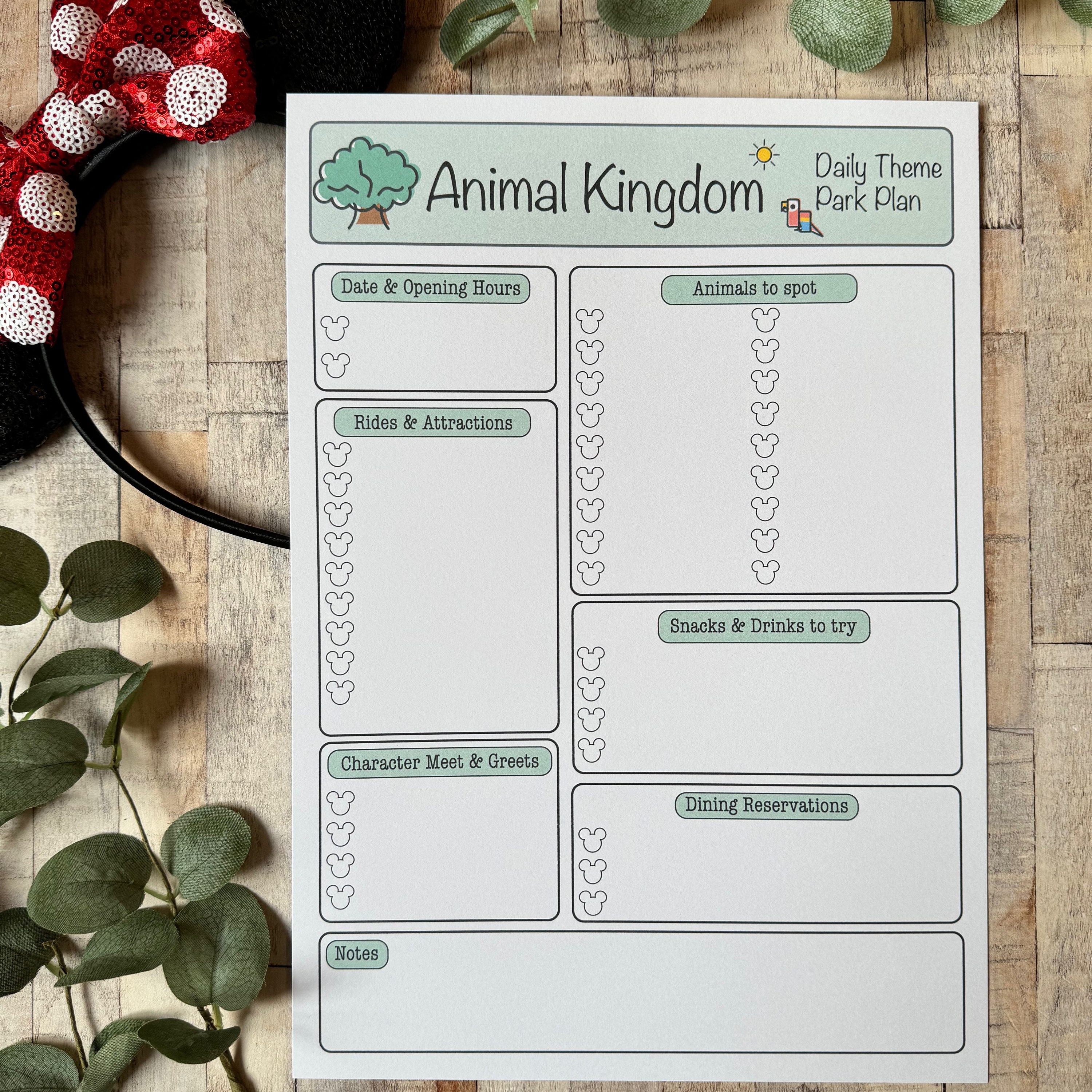 Walt Disney World Daily Planner Sheets - Etsy