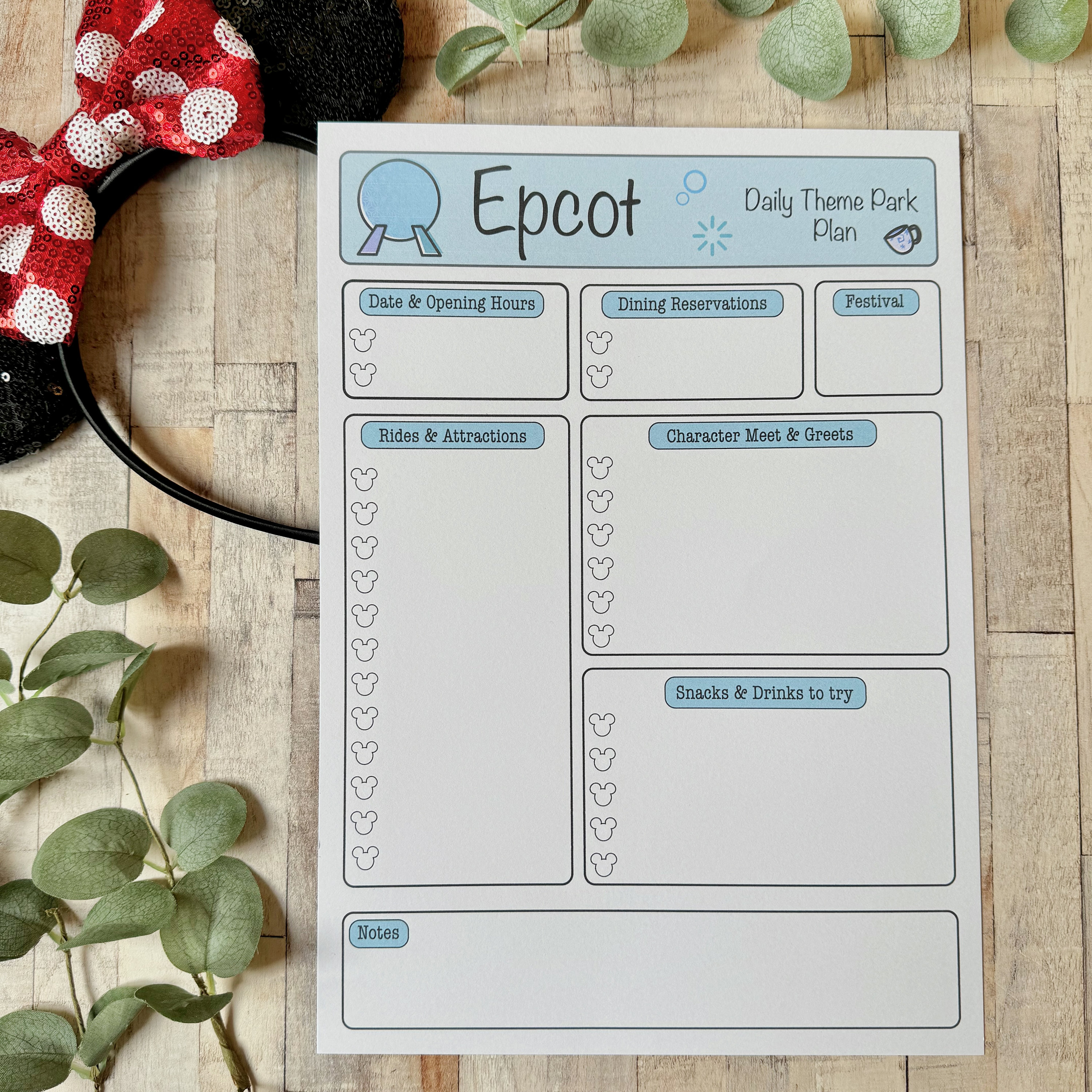 WDW Daily Planner Sheets - Digital Download - Etsy