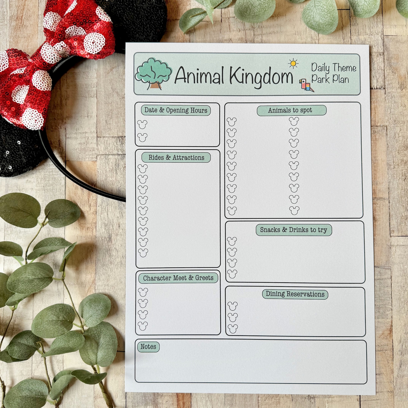 WDW Daily Planner Sheets - Digital Download - Etsy
