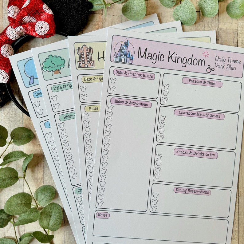 WDW Daily Planner Sheets - Digital Download - Etsy