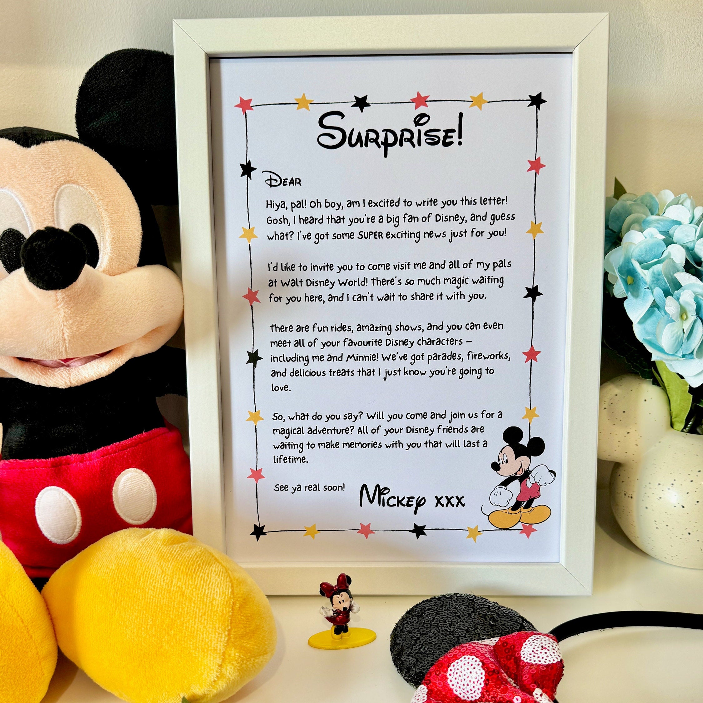 Letter From Mickey for Orlando - Etsy