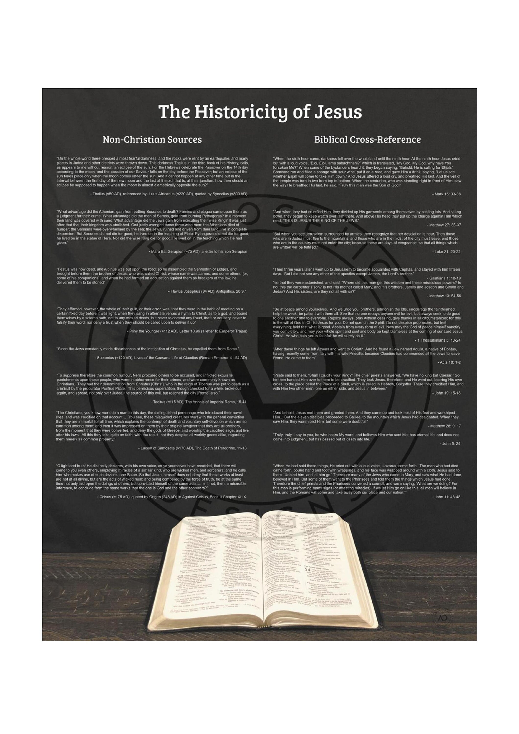 The Historicity of Jesus Poster Digital JPG File - Etsy