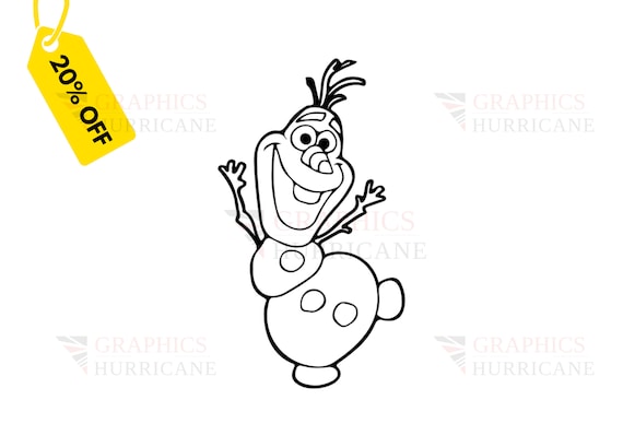 Olaf Clip Art Black And White