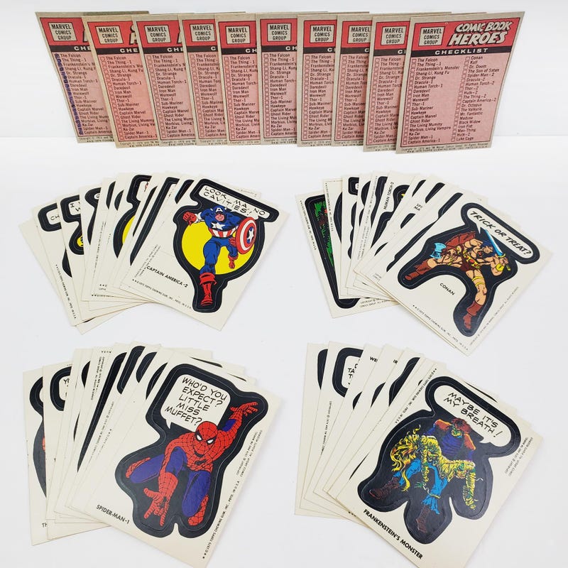 Comic Book Heroes Trading Cards - Etsy