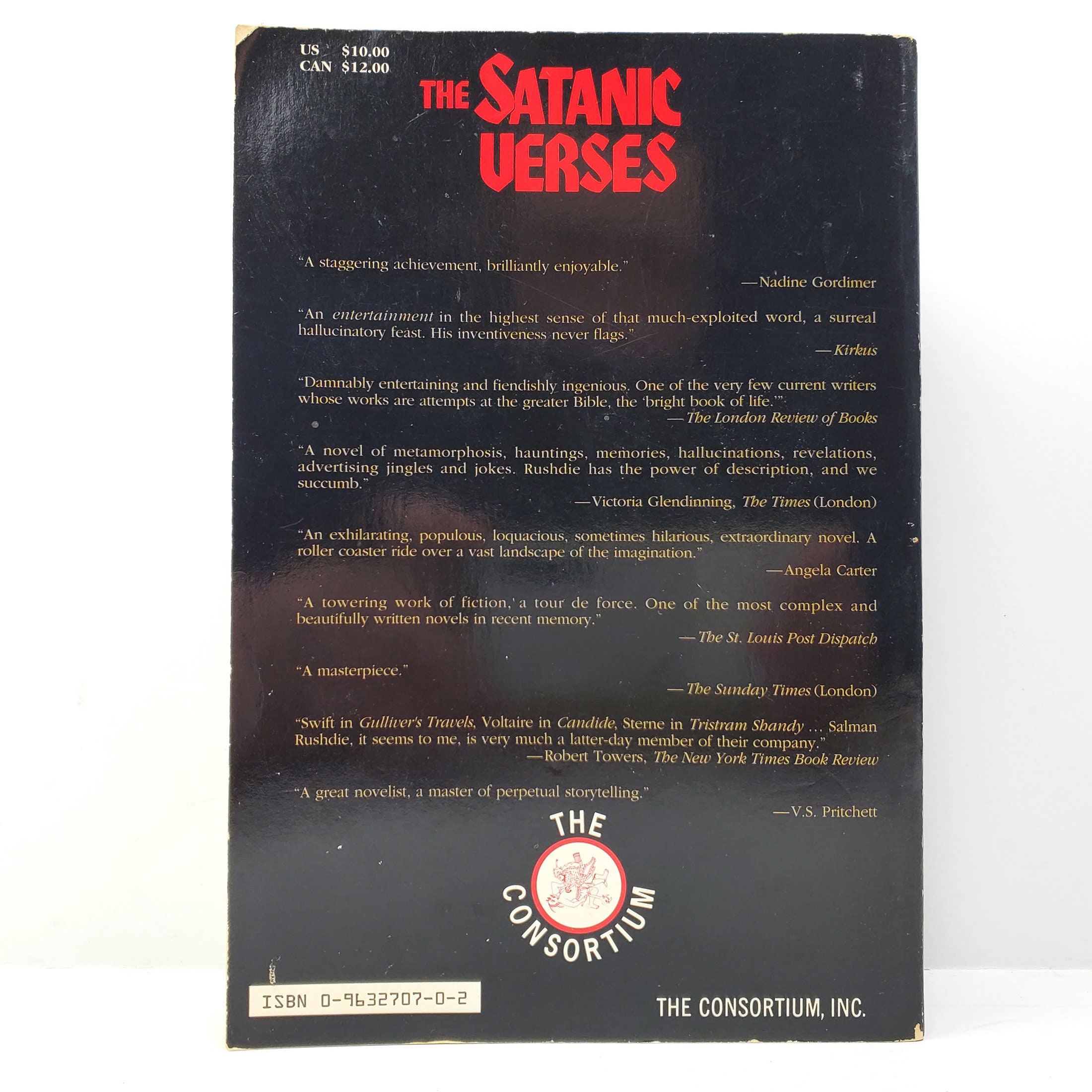 Satanic Verses Salman Rushdie Vintage 1992 USA Consortium - Etsy