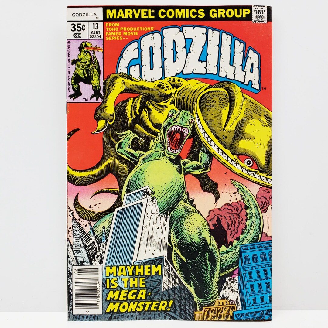 Godzilla #13 Comic Book 1978 Marvel Toho Mayhem Mega Monsters Part II ...