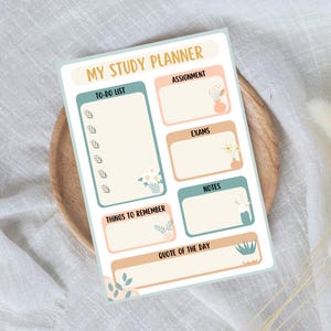 Digital Study Planner Printable PDF, Printable Study Schedule, Academic ...
