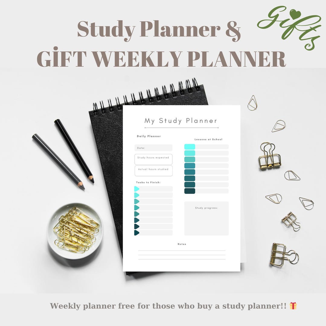 Digital Study Planner Printable, Stay Organized, Achieve Your Academic ...