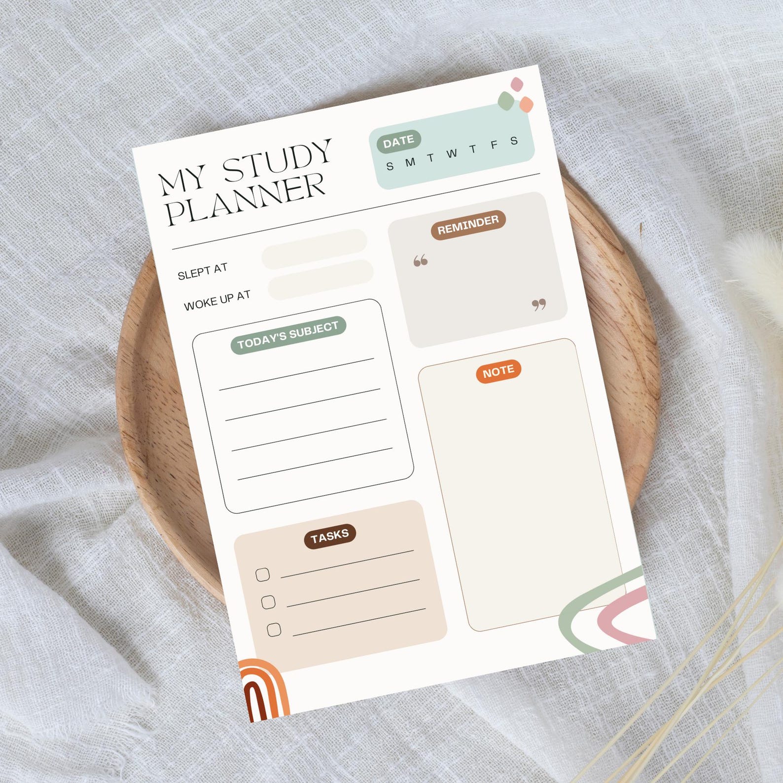 Digital Study Planner Printable PDF, Printable Study Schedule, Academic ...