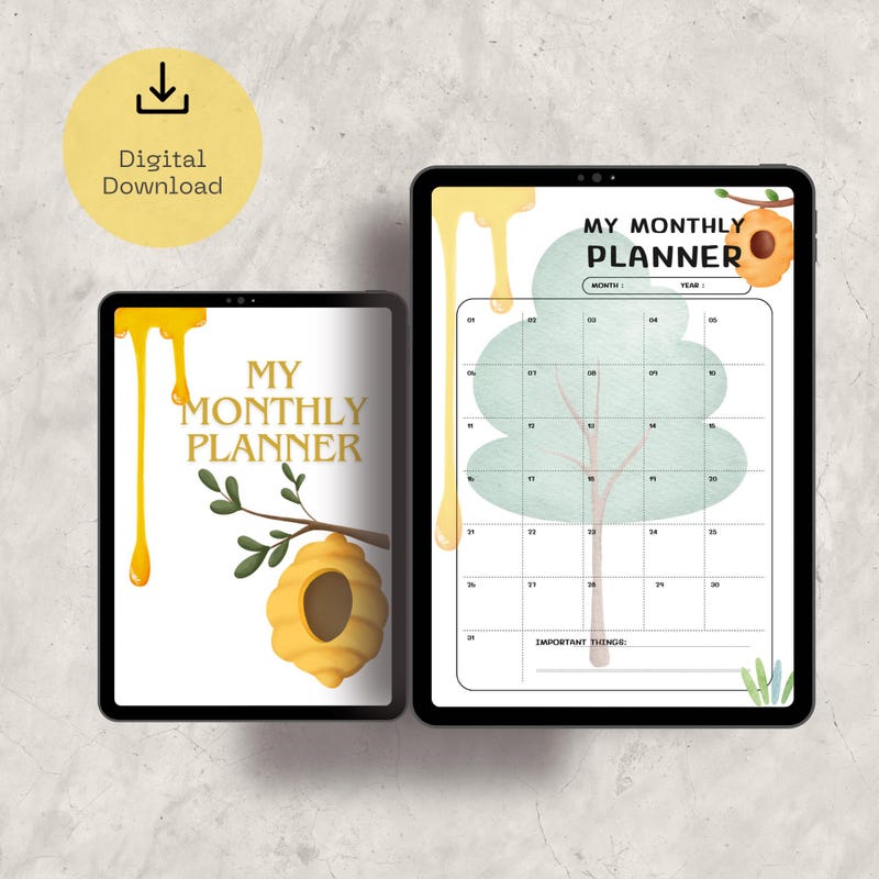 Undated Digital Planner - Etsy