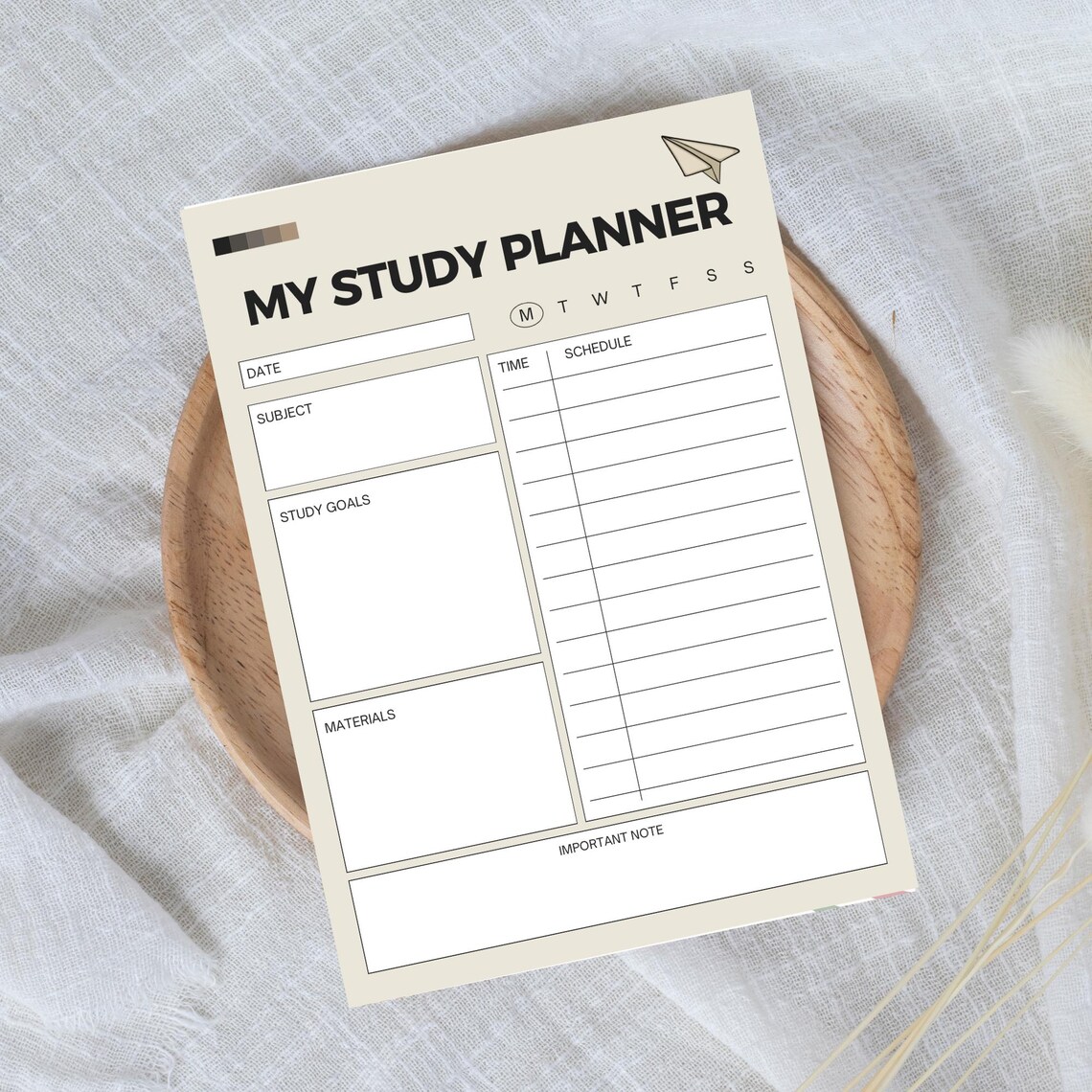 Digital Study Planner Printable PDF, Printable Study Schedule, Academic ...