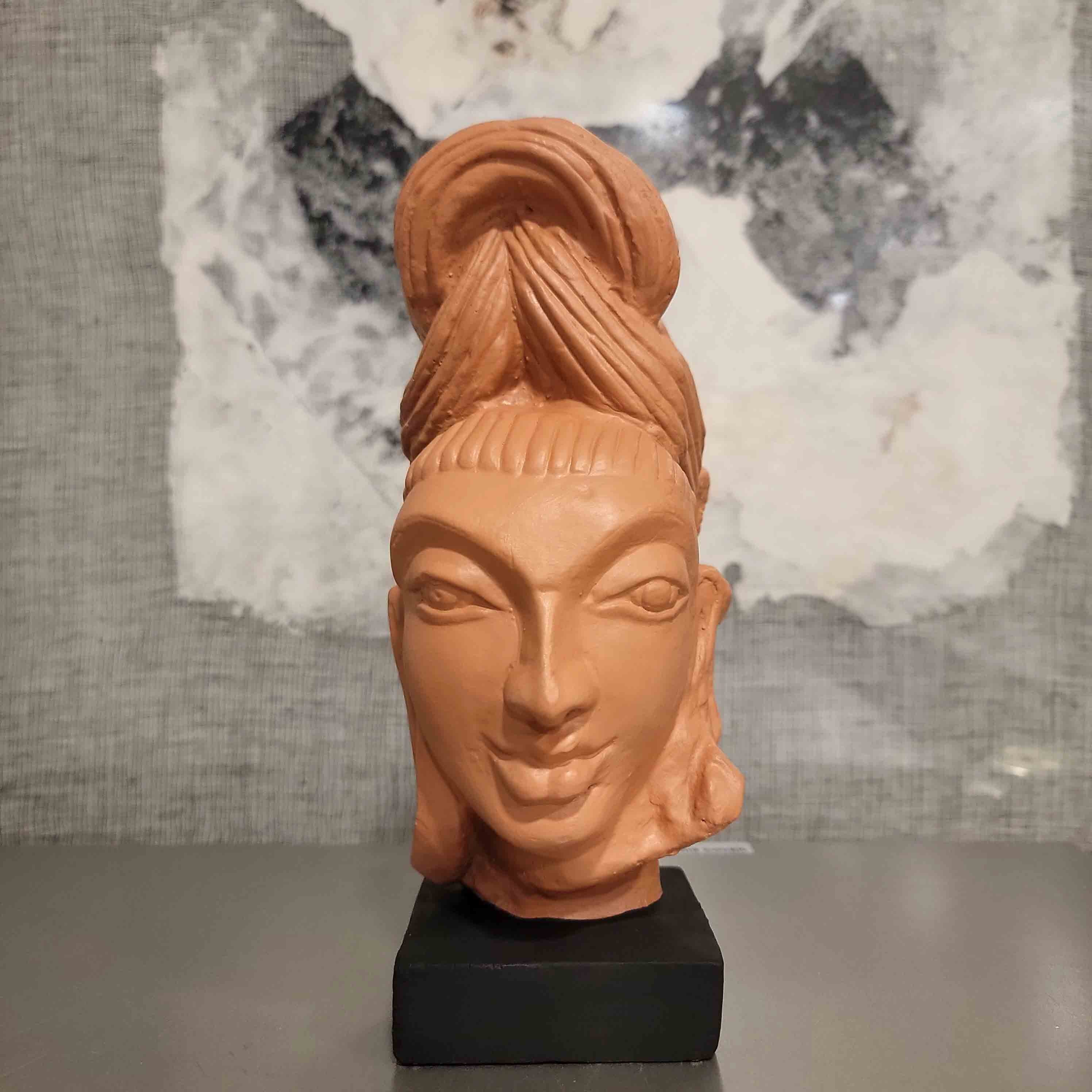 Head of Shiva Gupta Period Solid Statue Terracotta Color National ...