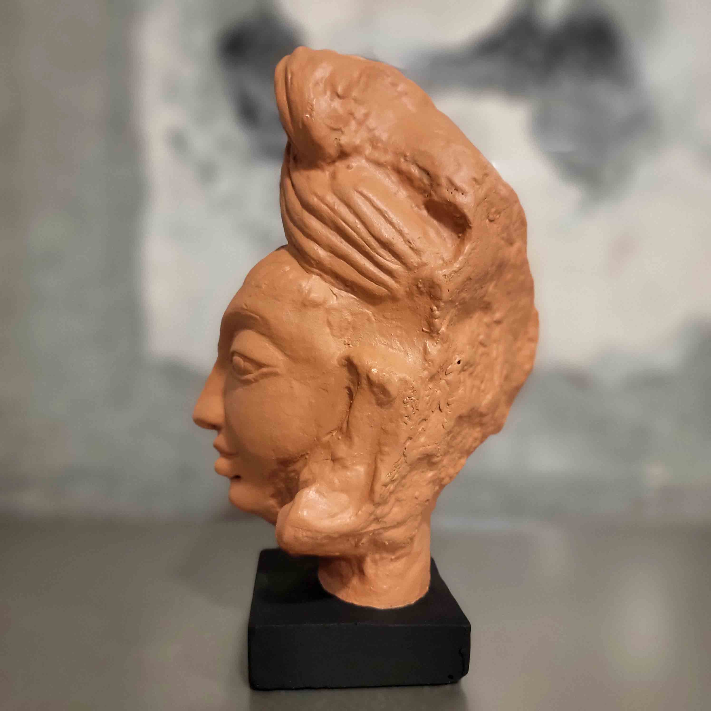 Head of Shiva Gupta Period Solid Statue Terracotta Color National ...
