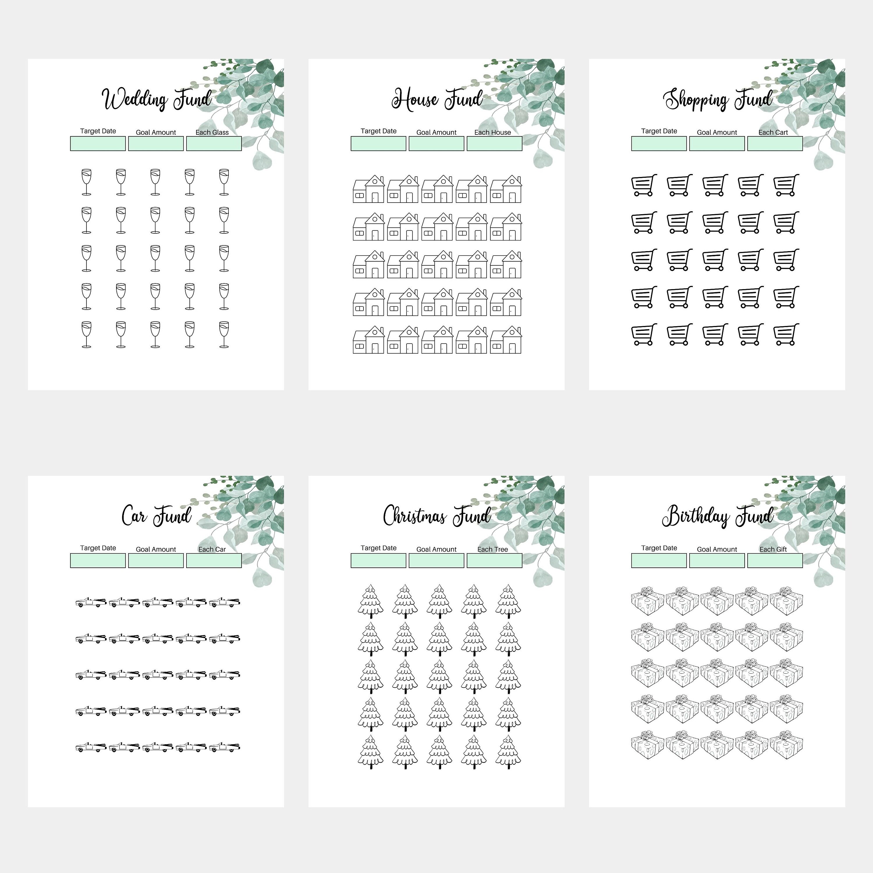 Printable Savings Challenge Bundle Money Savings Tracker - Etsy