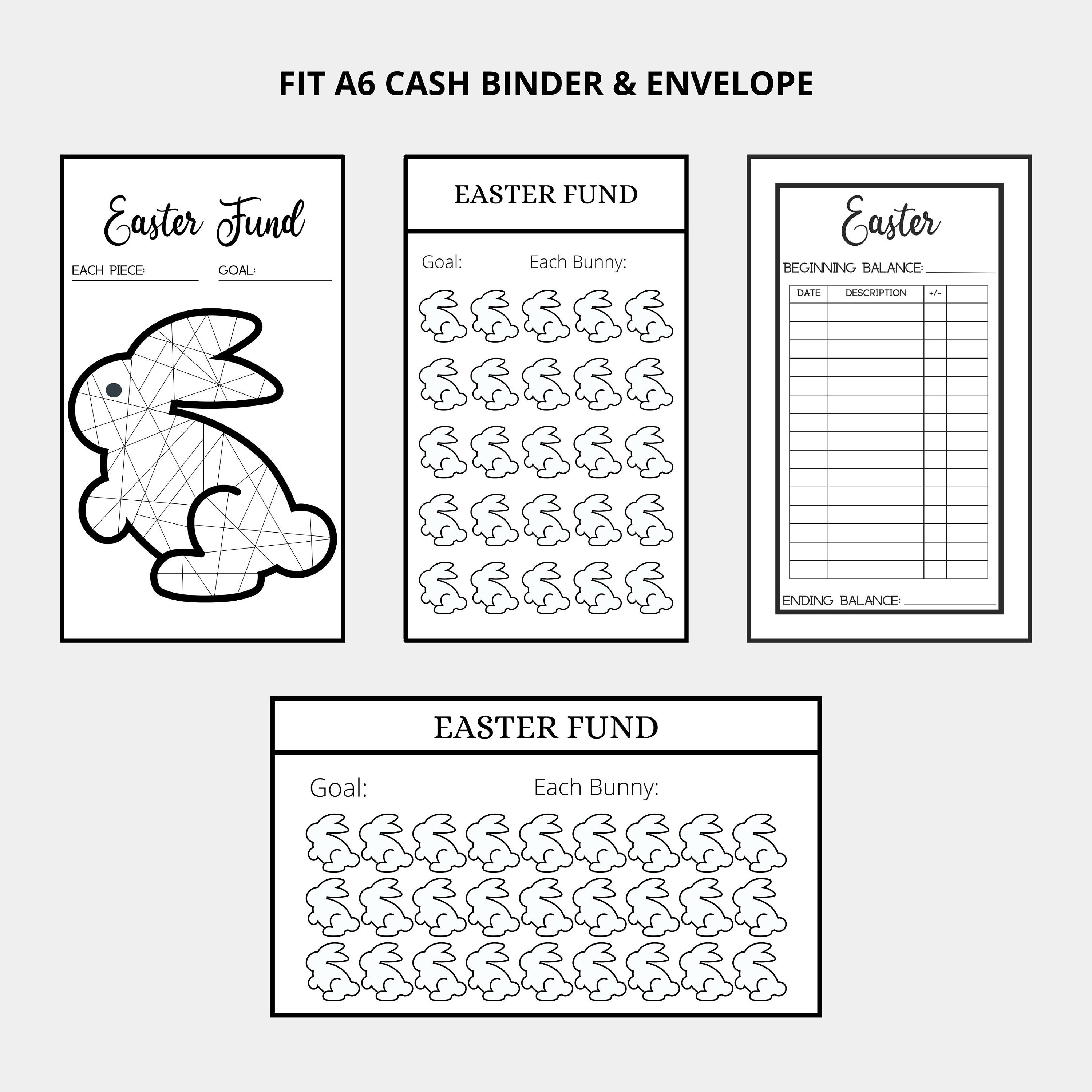 Easter Savings Challenge | Money Savings Tracker, A6 Easter Binder ...