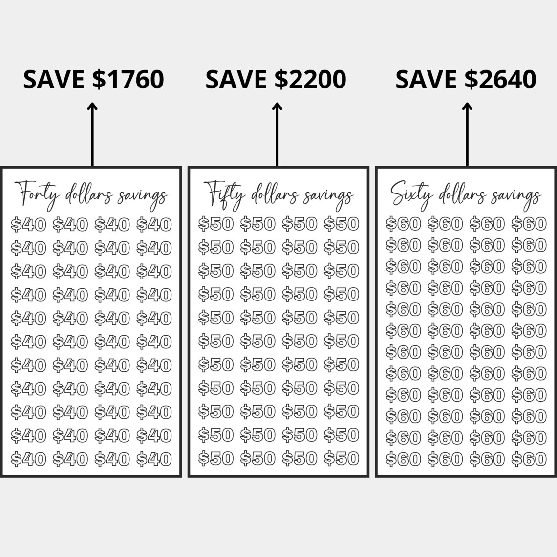 Printable A6 Savings Challenge Bundle Mini Savings Challenge Trackers ...