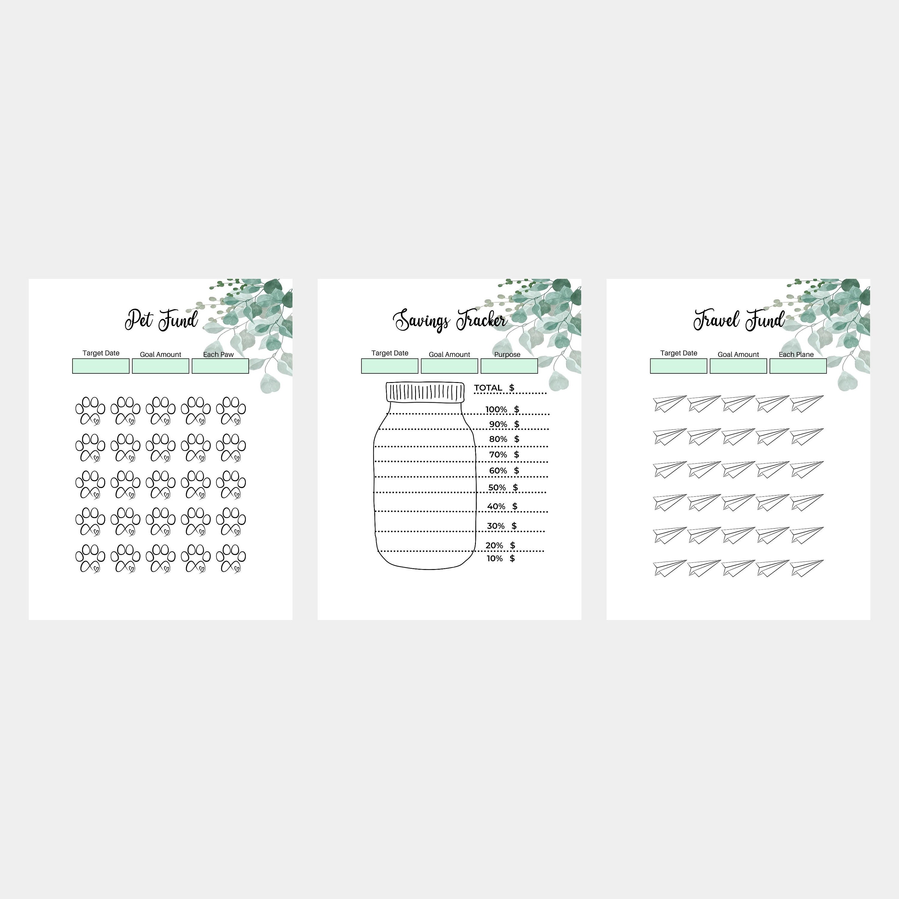 Printable Savings Challenge Bundle Money Savings Tracker - Etsy