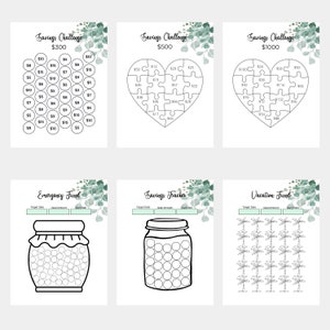 Printable Savings Challenge Bundle | Money Savings Tracker Binder 100 ...