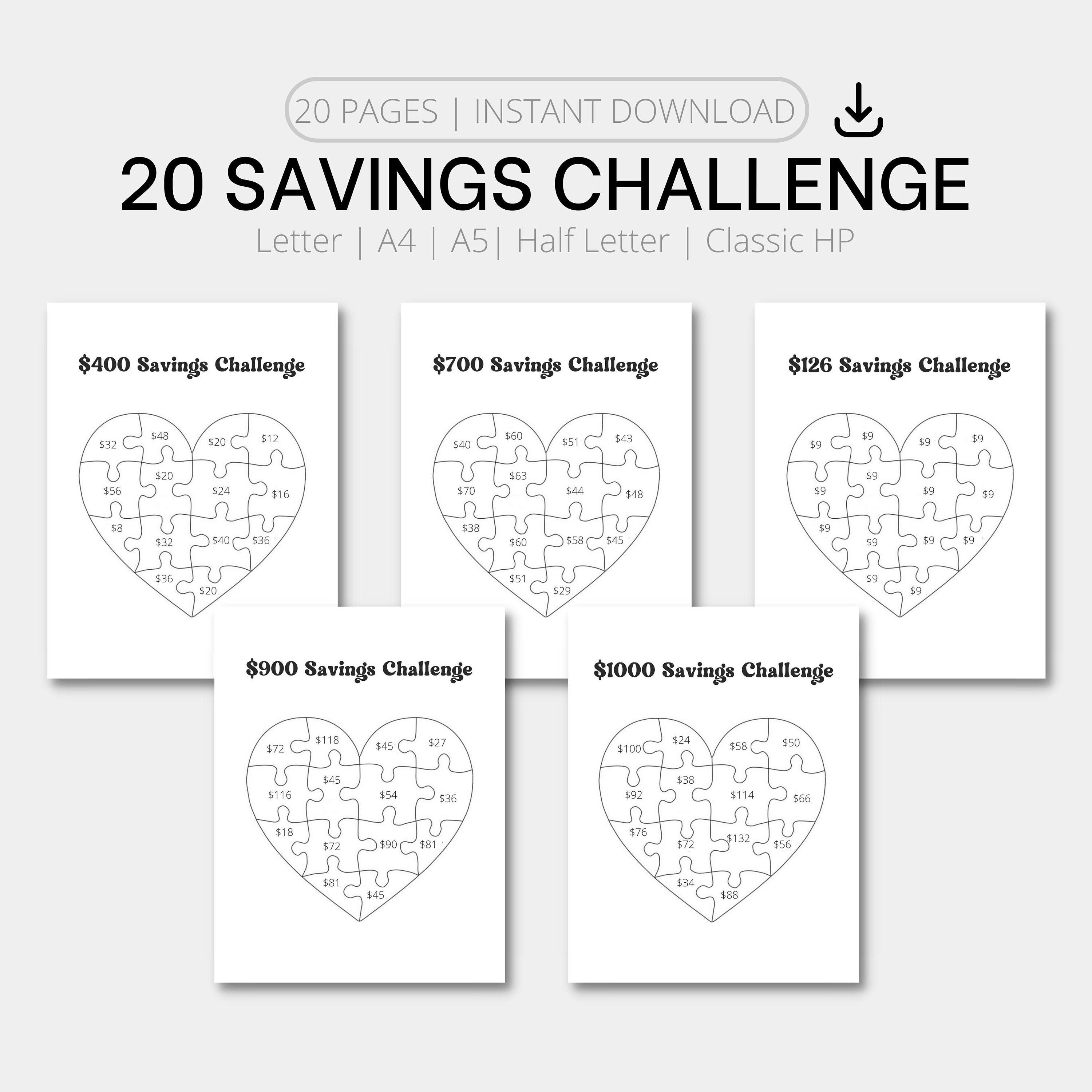 Printable Savings Challenge Bundle money Saving Challenge - Etsy