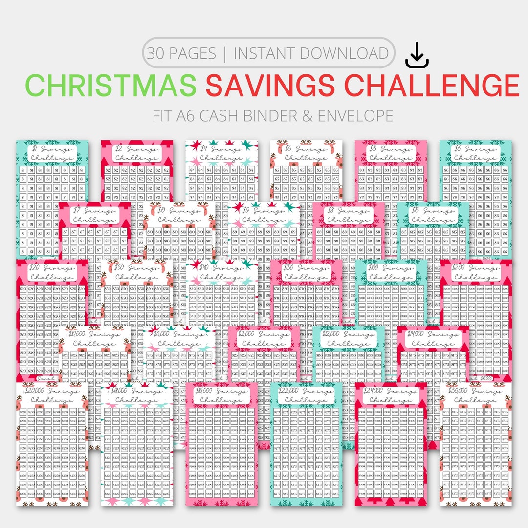 Printable Christmas Bundle Cash Envelope System Cash - Etsy