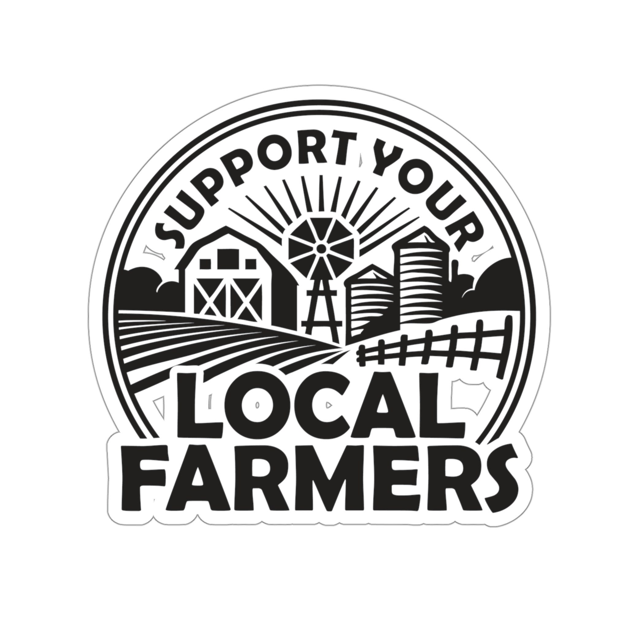 Support Your Local Farmers Vinyl Sticker, Farmers Market Sticker ...