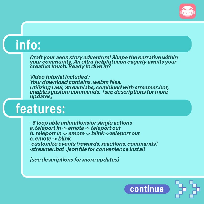 Aeon Animated Emote [bundle][series 1] Overlay, Streamlabs, OBS ...