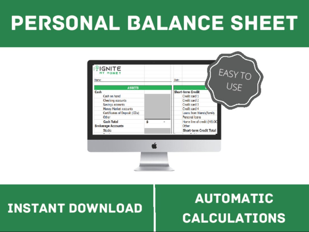 Balance Sheet Template | Financial Statement Template | Financial ...