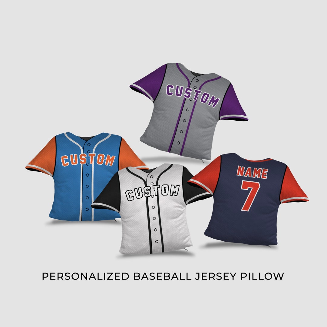 CUSTOM JERSEY PILLOW - Personalized Baseball Team Pillow Case ...