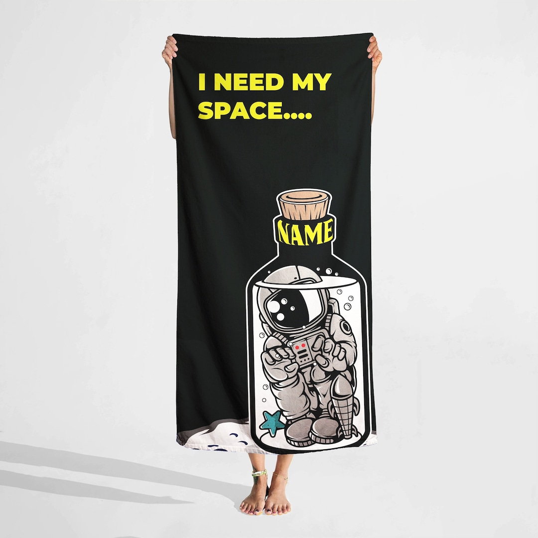 Personalized NASA Astronaut Beach Towel With Custom Name, Space Pool ...