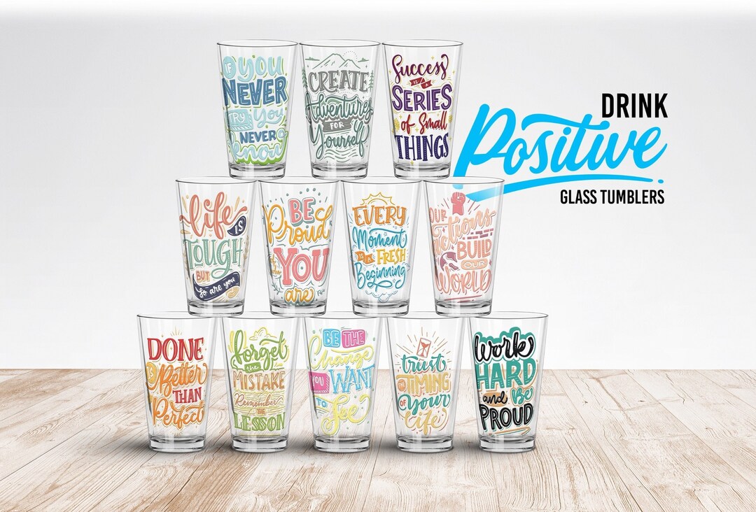 QUOTES PINT GLASS - Inspired Saying Beer Pint Glass - Inspirational ...