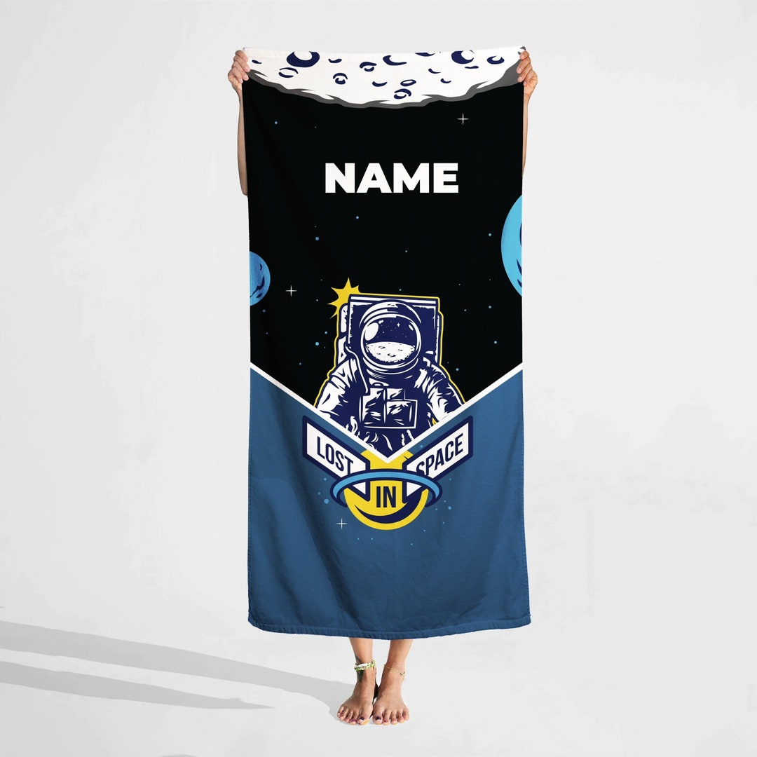NASA Inspired Personalized Space Beach Towel | Custom Astronaut Pool ...