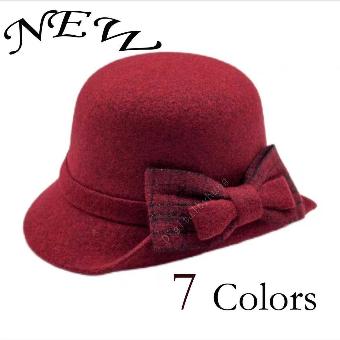 Handmade Wool Hat, Wool Bucket Hat for Women, Spring Fall Winter Hat ...