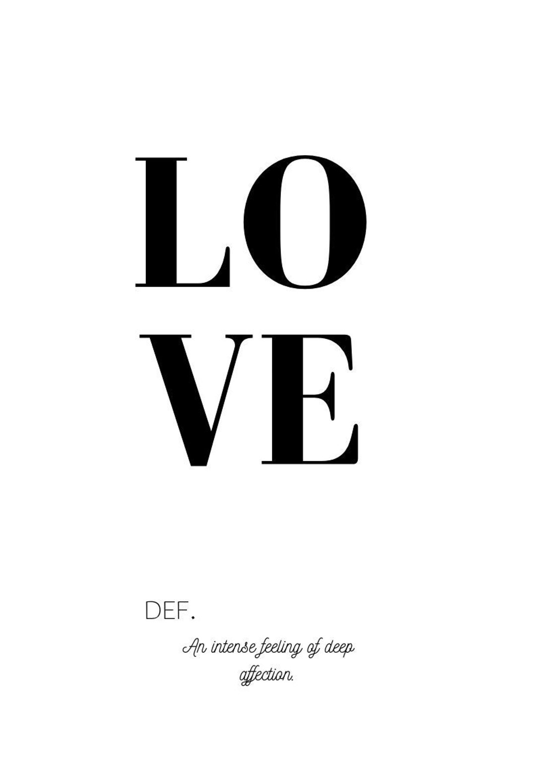 LOVE Definition Print - Etsy