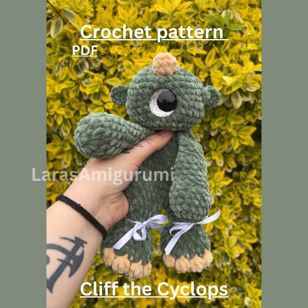 Cliff the Cyclops Crochet Pattern (PDF English) - Etsy