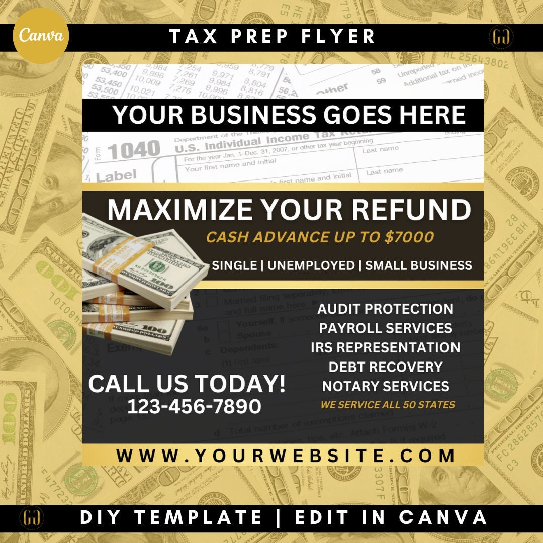 Tax Preparer Flyer, Tax Flyer, Business Flyer, Tax Season Flyer, Income ...